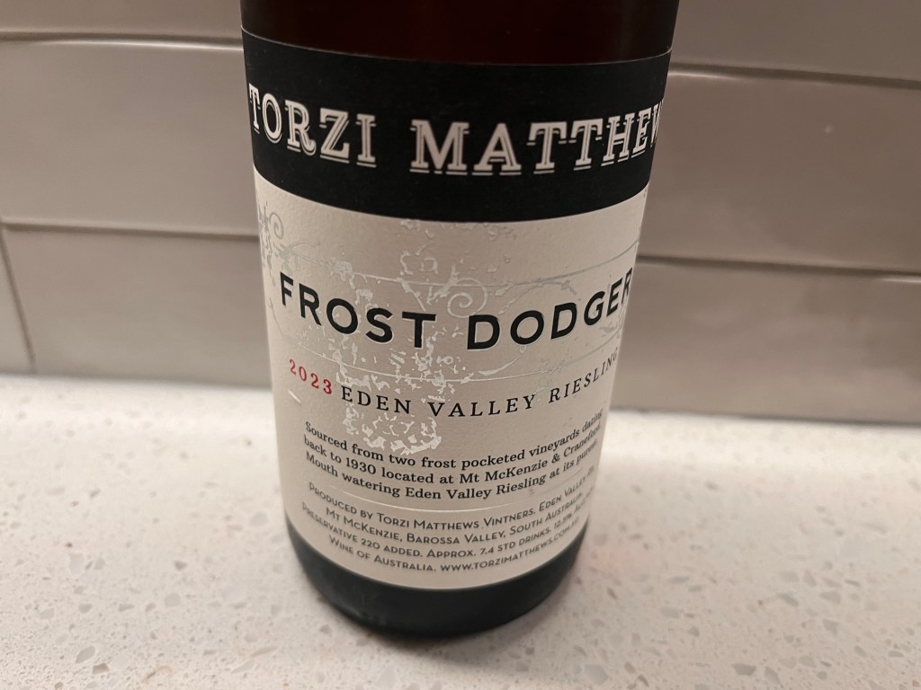 Review: Torzi Matthews Frost Dodger Riesling 2023 - a bloody bargain ...